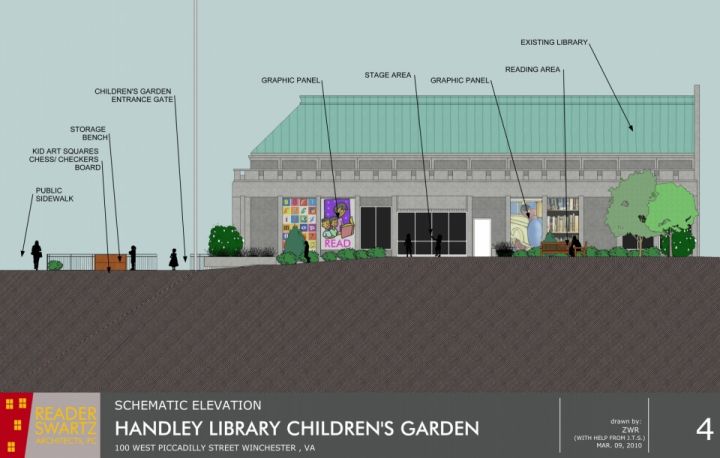 Handley Library Children's Garden - Reader Swartz